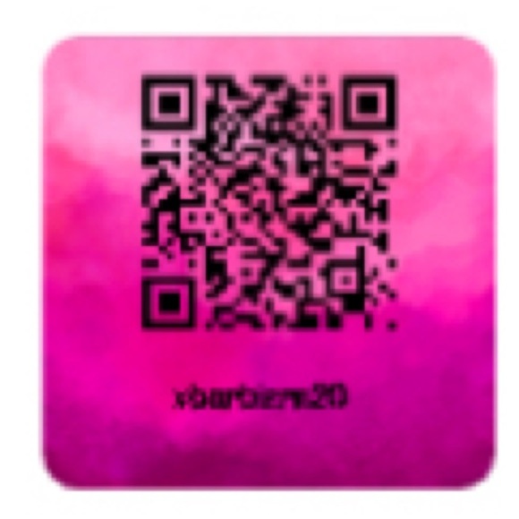 Handmade | Design | Custom 50 Count Pink Clouds Background Black Qr Stickers | Poshmark